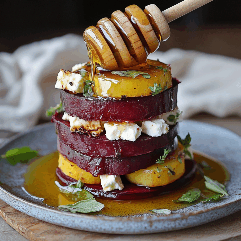 Roasted Beet and Feta Stack with Honey: An Elegant, Flavor-Packed ...